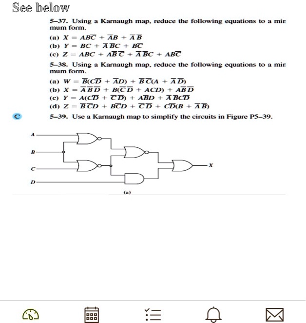 see below 5737 using karnaugh map reduce the following equations t0 mir muit form x abc tb tb b ...