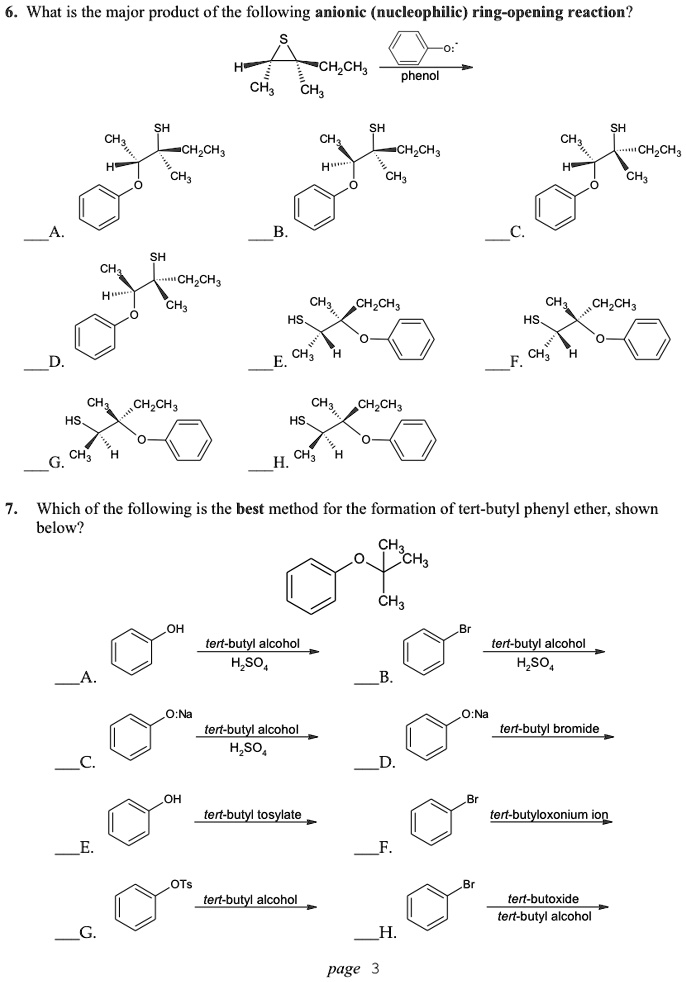 6 what is the major product of the following anionic nucleophilic ring ...