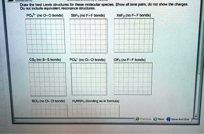 SOLVED: ' Draw the best Lewis structures for these molecular species ...