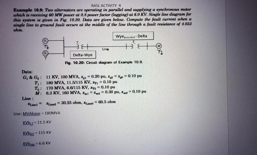 raslactivity4 example 109two alternators are operating in parallel and supplying a synchronous ...