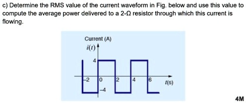 SOLVED: Determine the RMS value of the current waveform in the figure below and use this value ...