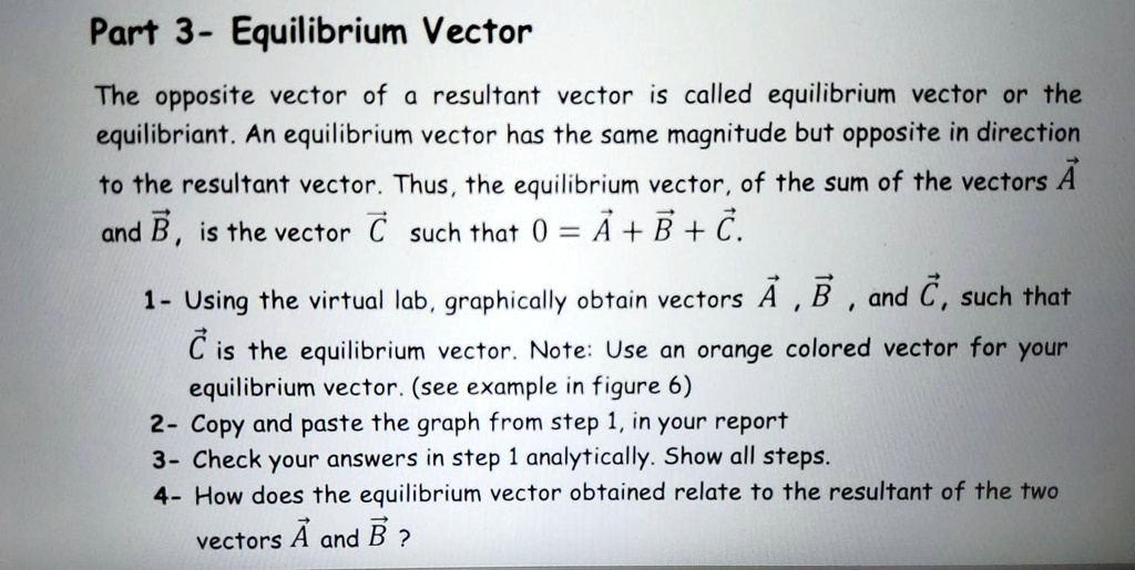 part 3 equilibrium vector the opposite vector of resultant vector is ...