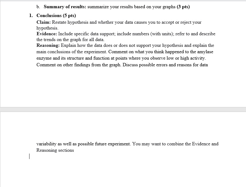 b. Summary of results: summarize your results based on your graphs (3 ...