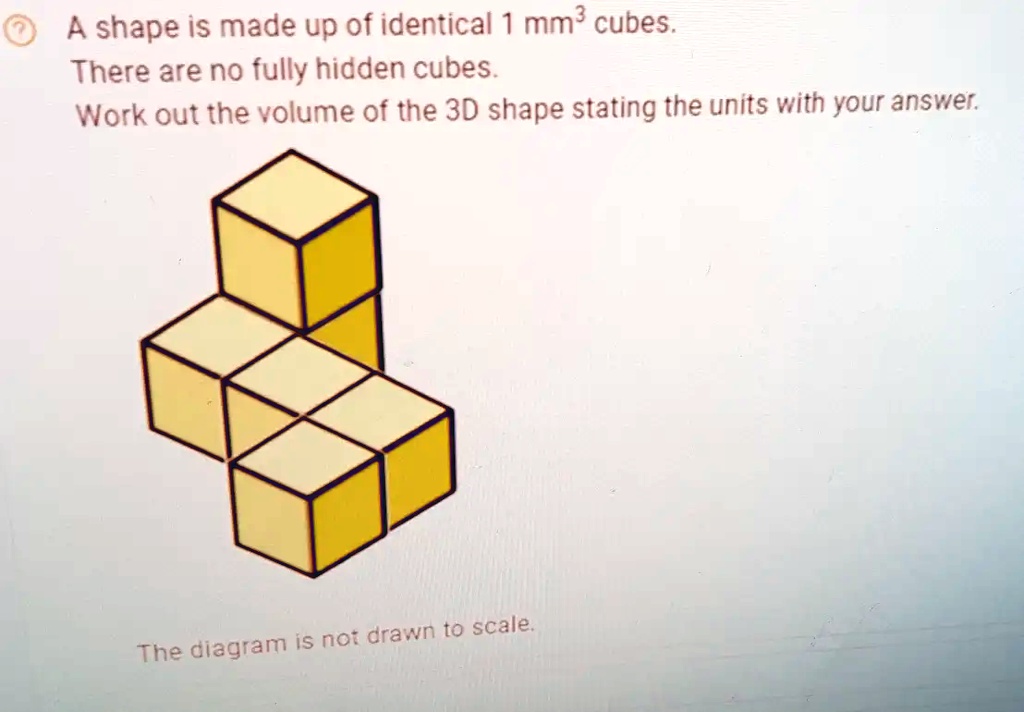 SOLVED: A shape is made up of identical 1 mm? cubes. There are no fully ...
