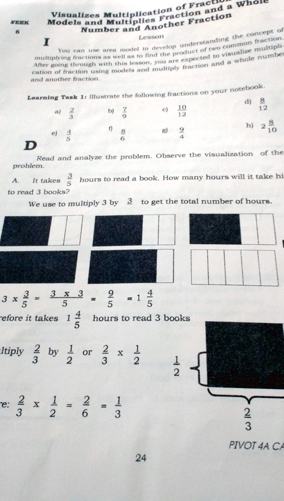 Visualizes Multiplication of Fraction Models and Multiplies Fraction ...