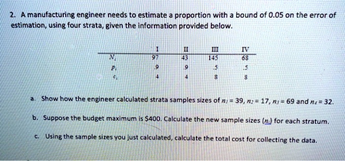 SOLVED:A manufacturing engineer needs to estimate proportion with a ...