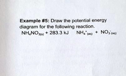 Draw the potential energy diagram for the following reaction: NH4NO3(s ...