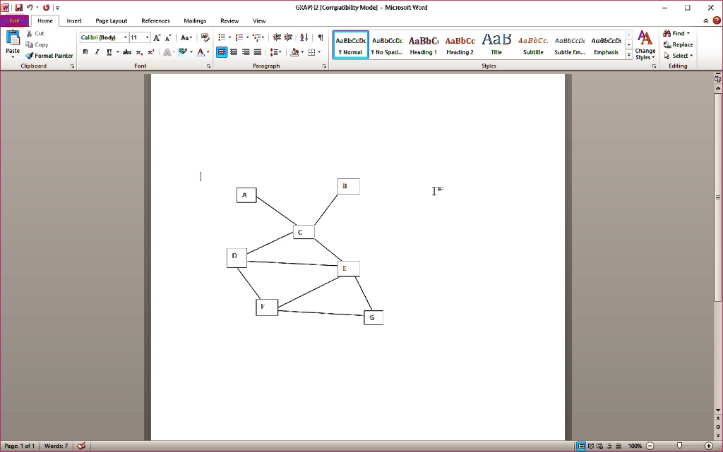 Solved Write A C Program That Takes An Adjacency Matrix Of The Graph Under Graph For Project 