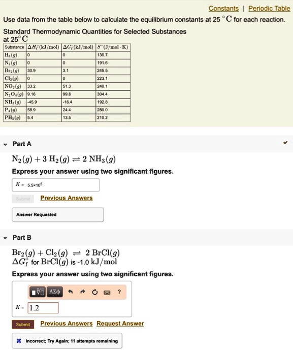SOLVED: Constants Periodic Jable Use data from the table below to ... SOLVED: Constants Periodic Jable Use data from the table below to ...