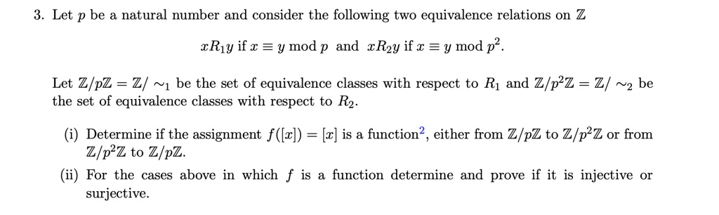 Let p be a natural number and consider the following two equivalence ...