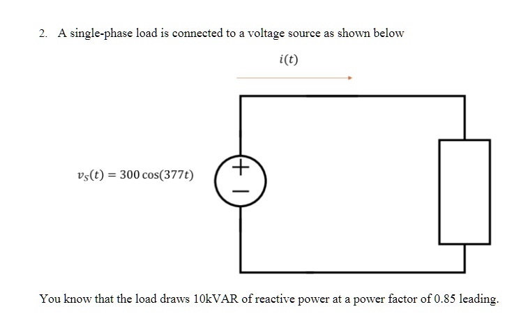 SOLVED: a) Determine a time-domain expression for the current i(t). b ...
