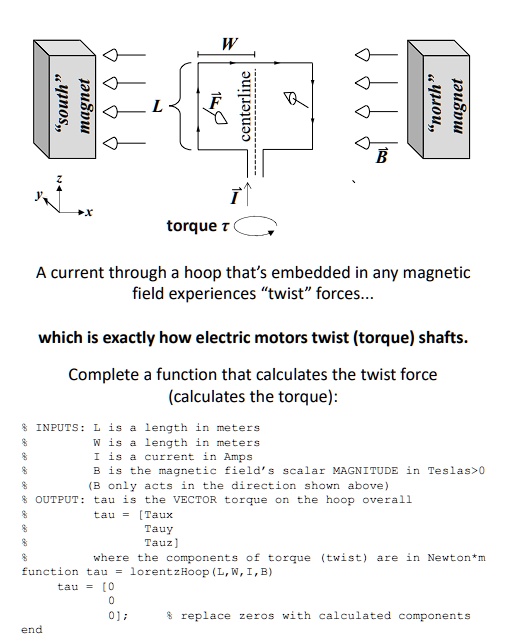 SOLVED: A current through a hoop that's embedded in any magnetic field ...