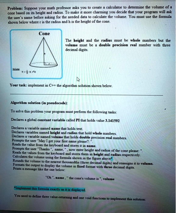 Problem: Suppose your math professor asks you to create a calculator to ...