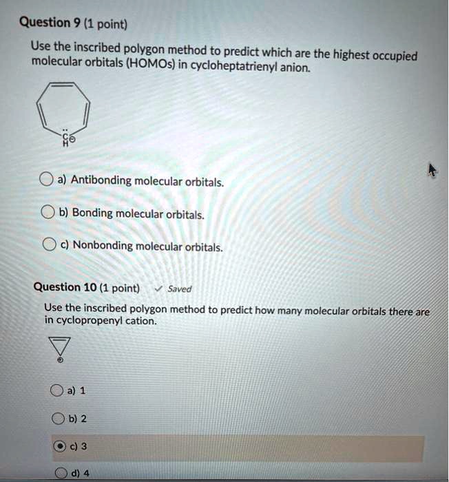 Solved Question 9 1 Point Use Ehe Inscribed Polygon Method To Predict