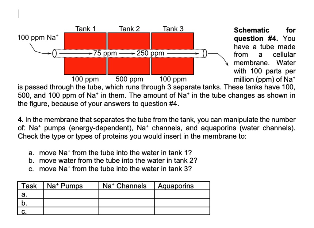SOLVED:Tank Tank 2 Tank 3 Schematic for 100 ppm Na question #4 You have ...