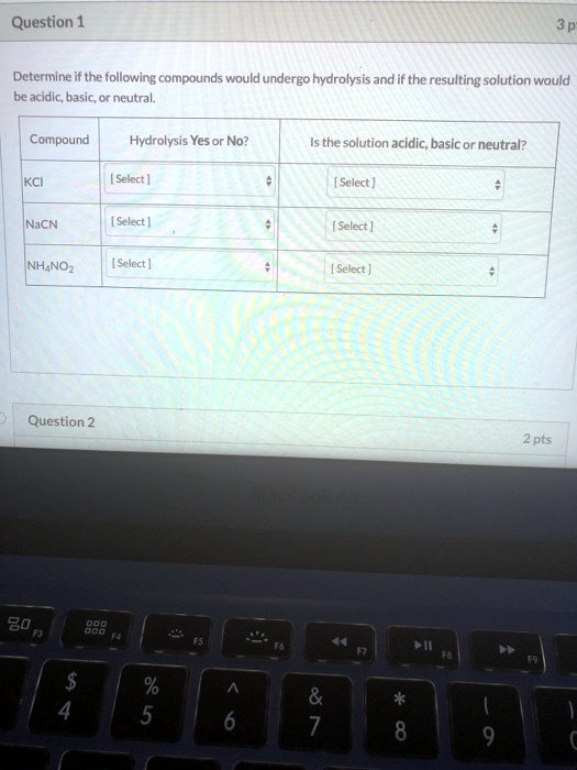 SOLVED: Question Determine if the following compounds would undergo ...