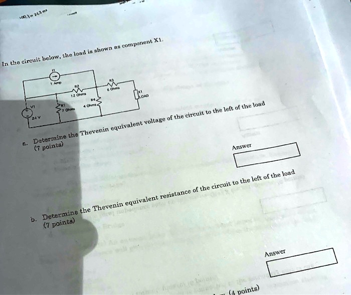 SOLVED: In the circuit below, the load is shown as component X1 with a resistance of 120 ohms ...