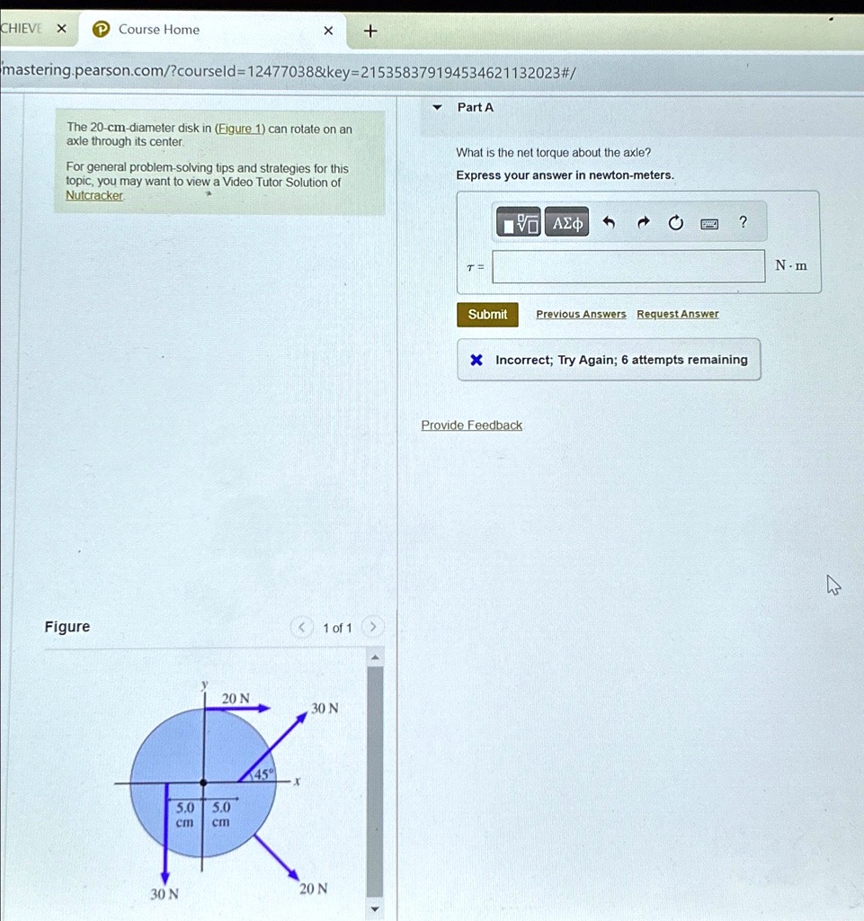the 20 cm diameter disk in figure 1 can rotate on an axle through its ...