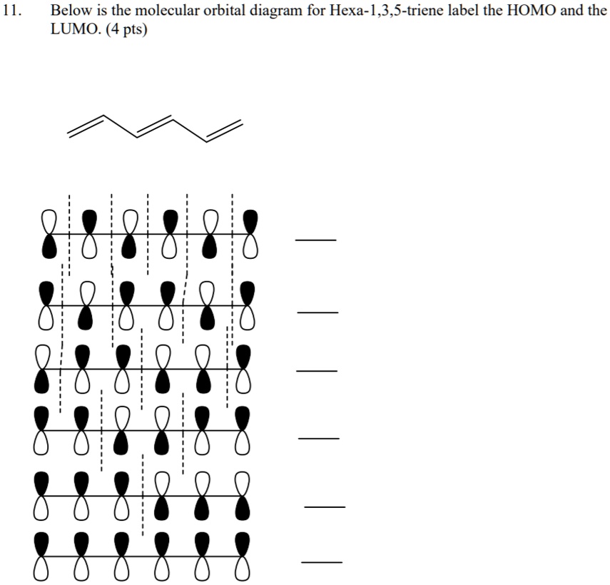 11 Below Is The Molecular Orbital Diagram For Hexa 135 Triene Label The
