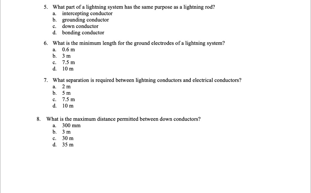 5. What part of a lightning system has the same purpose as a lightning ...