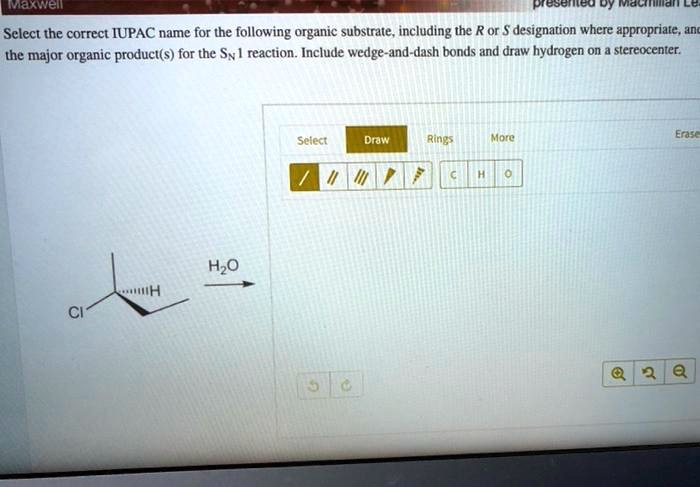 SOLVED: Auewem presehleu D Select the correct IUPAC name for the following organic substrate ...