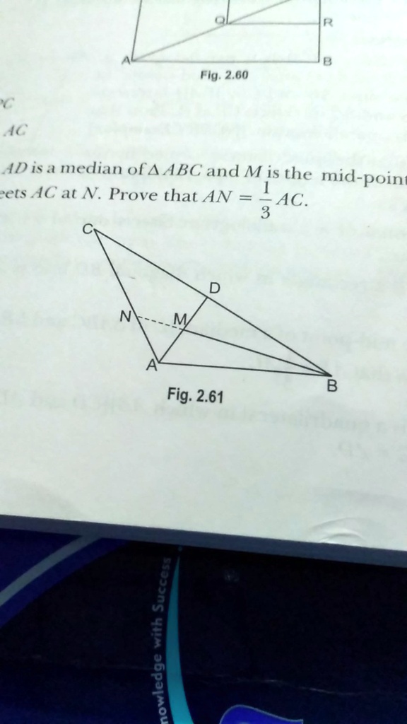 SOLVED: 'AD is the median of triangle ABC and M is the mid point of AD. Also BM produced meets ...