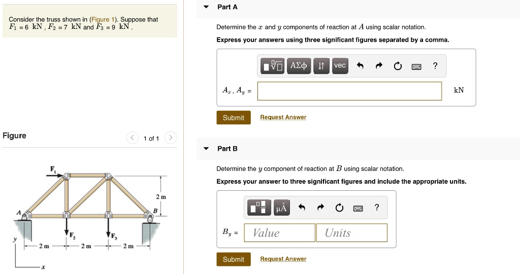 part consider the truss shown in figure 1 suppose that fi kv f2 kn and ...