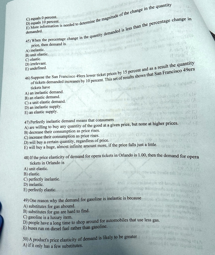 a equals 0 percent d equals 10 percent e more information is needed to ...