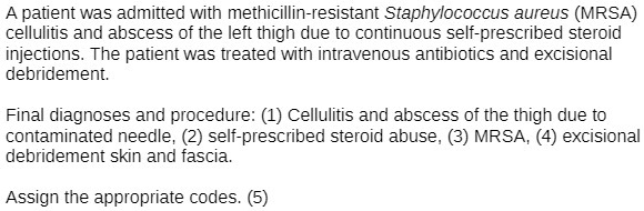 a patient was admitted with methicillin resistant staphylococcus aureus ...