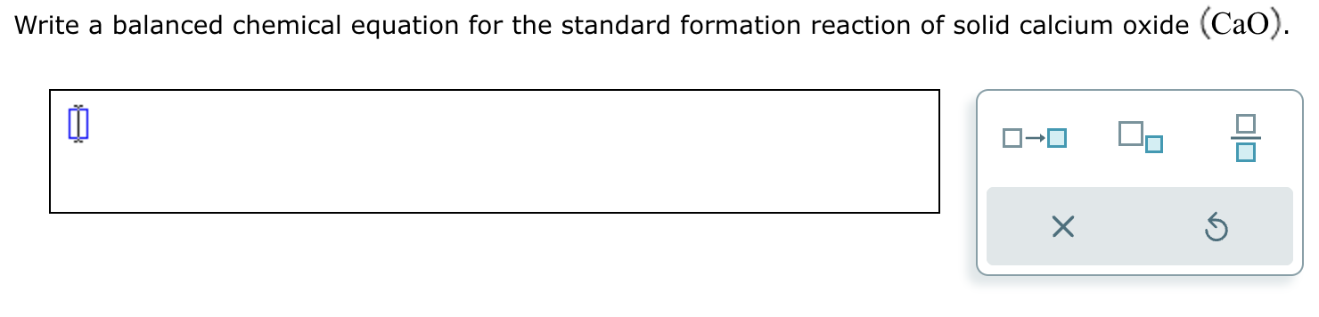 Write a balanced chemical equation for the standard formation reaction ...