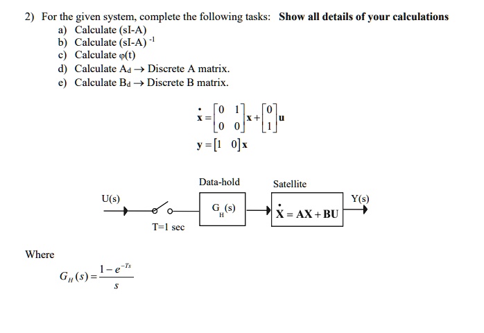 SOLVED: Please label all parts. This is for control systems. For the ...