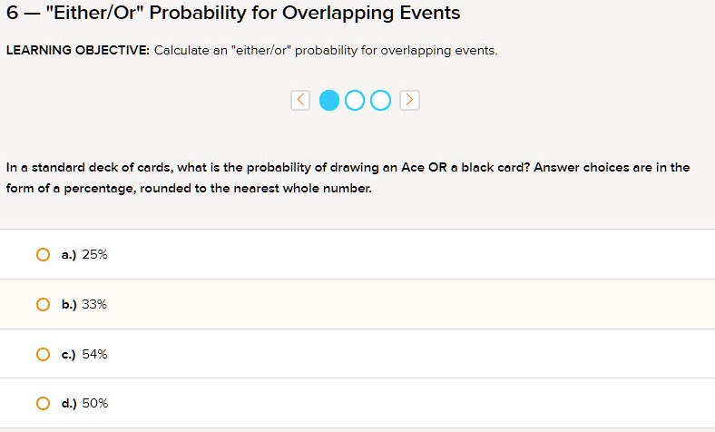 eitheror probability for overlapping events learning objective calculate n eitherior probability ...
