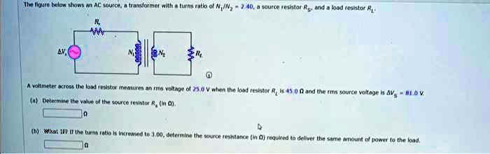 The figure helow shows an ac sourcea transformer with a...