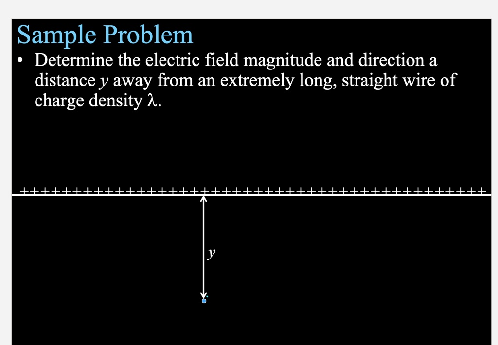 SOLVED: Sample Problem Determine the electric field magnitude and ...