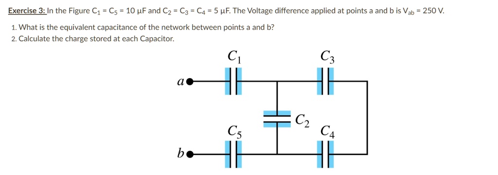 exercise 3 in the figure c1 c5 10 f and c2 c3 c4 5 f the voltage ...