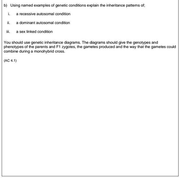 SOLVED: Using the genetic diagrams, please explain and give the correct ...