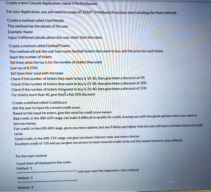 SOLVED: The program should use void with C#. Create a new Console Application and name it ...