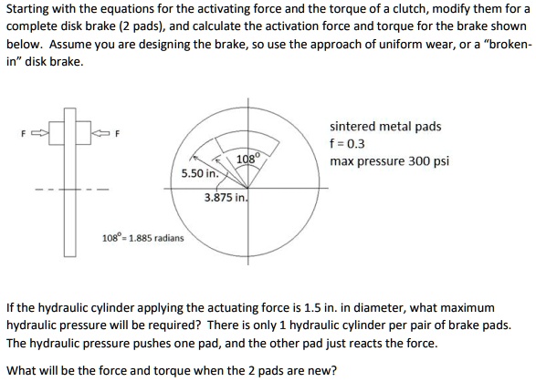 SOLVED: Starting with the equations for the activating force and the ...