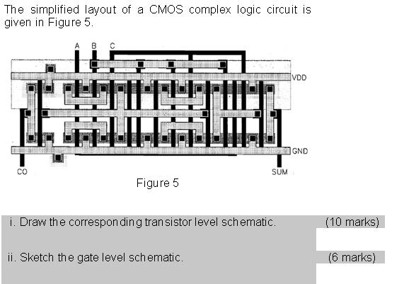 SOLVED: This is Microelectronic Subject. Please provide the transistor level gate level ...