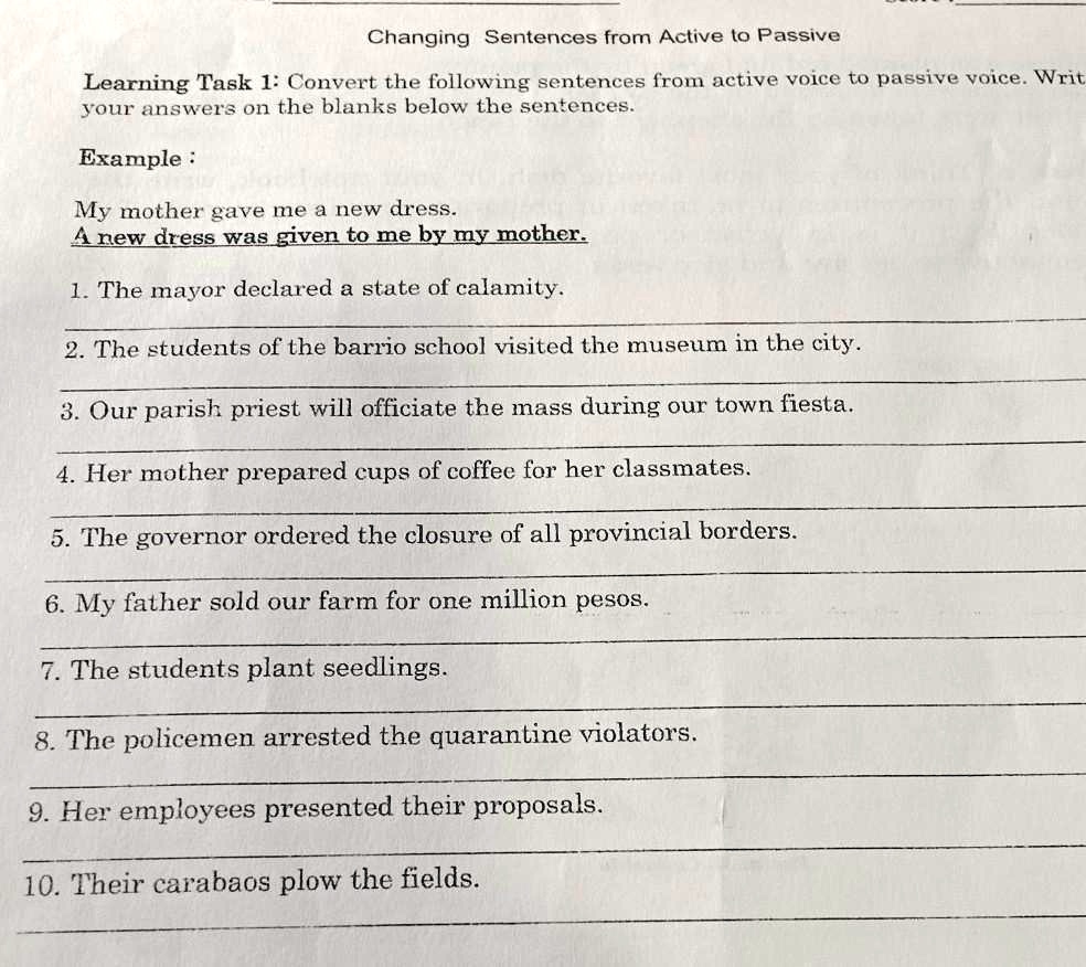 Pasagot nga po neto, loloadan ko po ang makasagot.' Changing Sentences ...