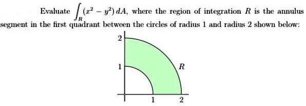SOLVED: Evaluate Ic 4)aA. where the region of integration R is the ...