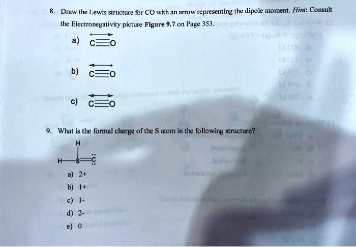 SOLVED: Draw the Lewis structure for CO with an arrow representing the ...
