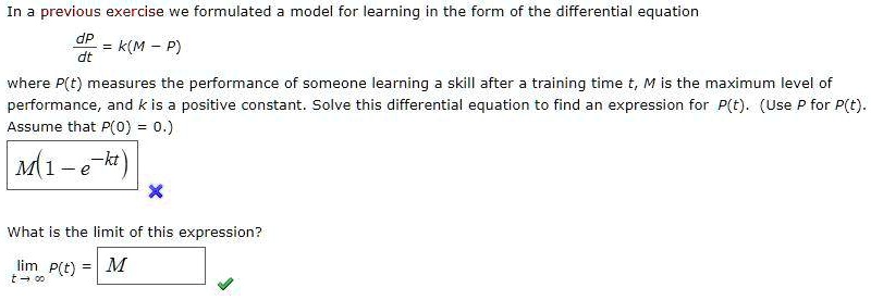 SOLVED: previous exercise we formulated model for learning in the form ...