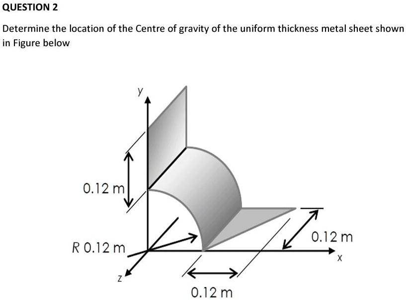 QUESTION 2 Determine the location of the Centre of gravity of the ...