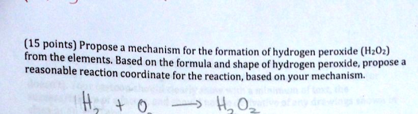 SOLVED: Propose a mechanism for the formation of hydrogen peroxide ...