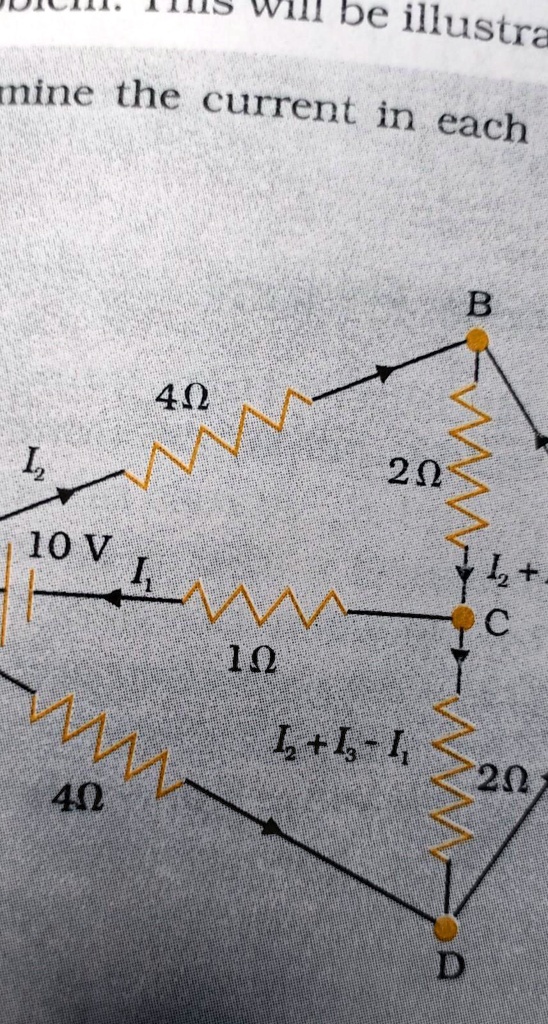 Solved Determine The Current In Each Branch Of The Network Shown In Fig