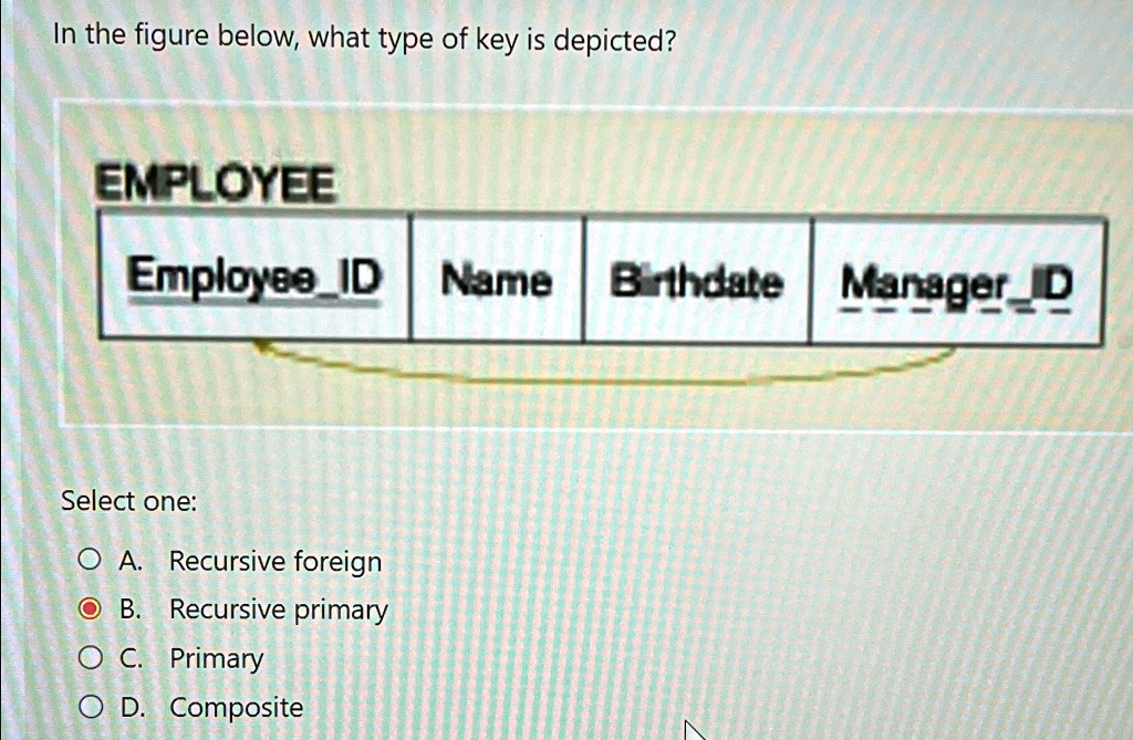 in the figure below what type of key is depicted employee ...