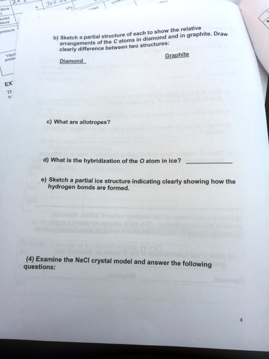 SOLVED: Examine the relative structure of graphite. Draw a sketch of ...