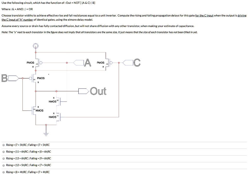 SOLVED: Use the following circuit, which has the function of: Out = NOT ...