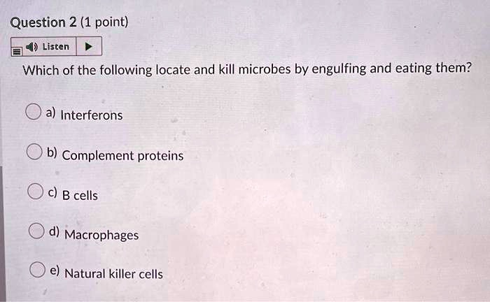 SOLVED: Question 2 (1 point) Listen Which of the following locate and ...